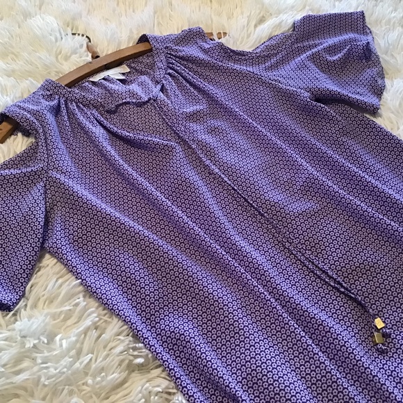 Michael Kors | Tops | Michael Kors Purple Cold Shoulder Top | Poshmark